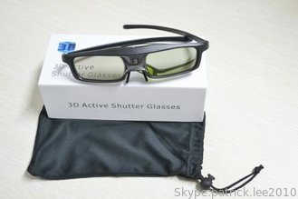 China Active Shutter 3D Glasses Chargeable Quality Eyeglasses For DLP Link HD Projector supplier