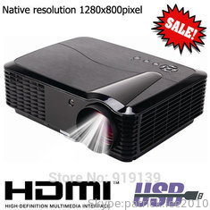 China Native 1280x800pixels HDMI LED Projector Quality Image Compatible For PS Xbox DVD Computer supplier