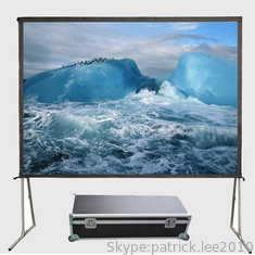 China Quality 150 Inch 4:3 Fast Folding Front Projector Projection Screen Floor Stand HD Screens supplier