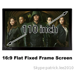 China Top Rank 4k Projector Screen 110 Inch Unbent DIY Wall Mount 137x244cm Projection Screens supplier