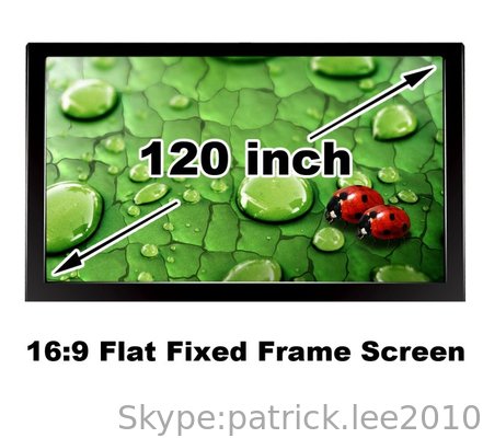 Best Quality 120 Inch 16:9 Home Cinema Theater Projection Screen Flat Fixed Frame DIY supplier