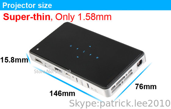 Handy Mini DLP Slim Projector With HDMI USB MHL DLNA Wifi Display LED Lamp Pocket Beamer supplier