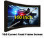 Amazing Picture Screen 160 Inch Curved Fixed Frame Projector Screens 16:9 Scale Support 3D supplier