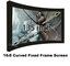 Great Design 135&quot; Curved Fixed Frame DIY Projector Screens 16 To 9 With 80mm Black Velevt supplier