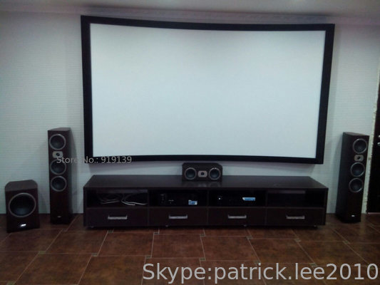 Great Design 135&quot; Curved Fixed Frame DIY Projector Screens 16 To 9 With 80mm Black Velevt supplier