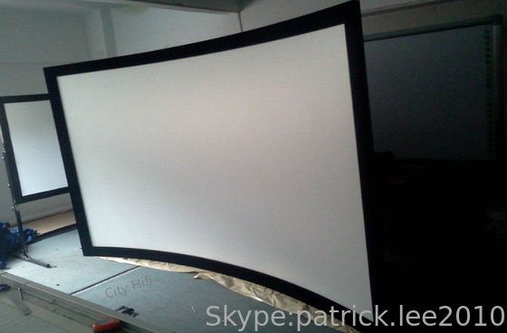 Perfect View Angle 3D Projection Screen 150 Inch Arc Fixed Frame Projector Screens 16:9 supplier