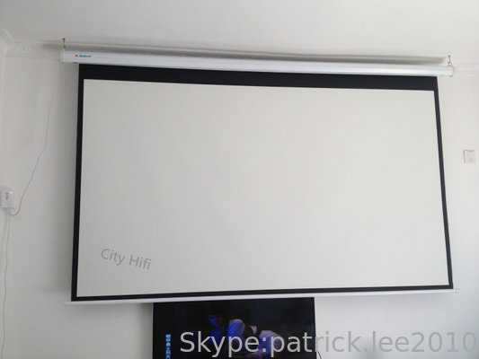 Wholesale Low Cost Electric Projector Screen 120inch HD Projection Screens 16:9 Support 3D supplier